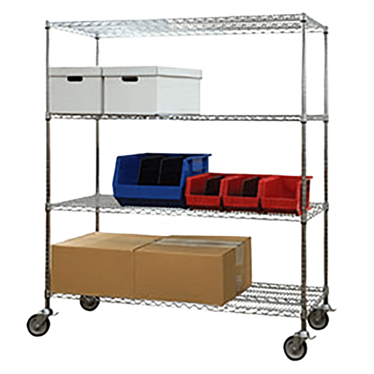 Chrome Plated Mobile Carts – All Rack Solutions