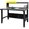 Height Adjustable Industrial Workbench plus Bottom Shelf & Riser – All ...